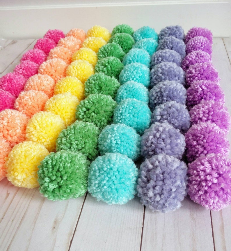 Pastel Pom Pom Garland Girl Baby Shower Birthday Party | Etsy