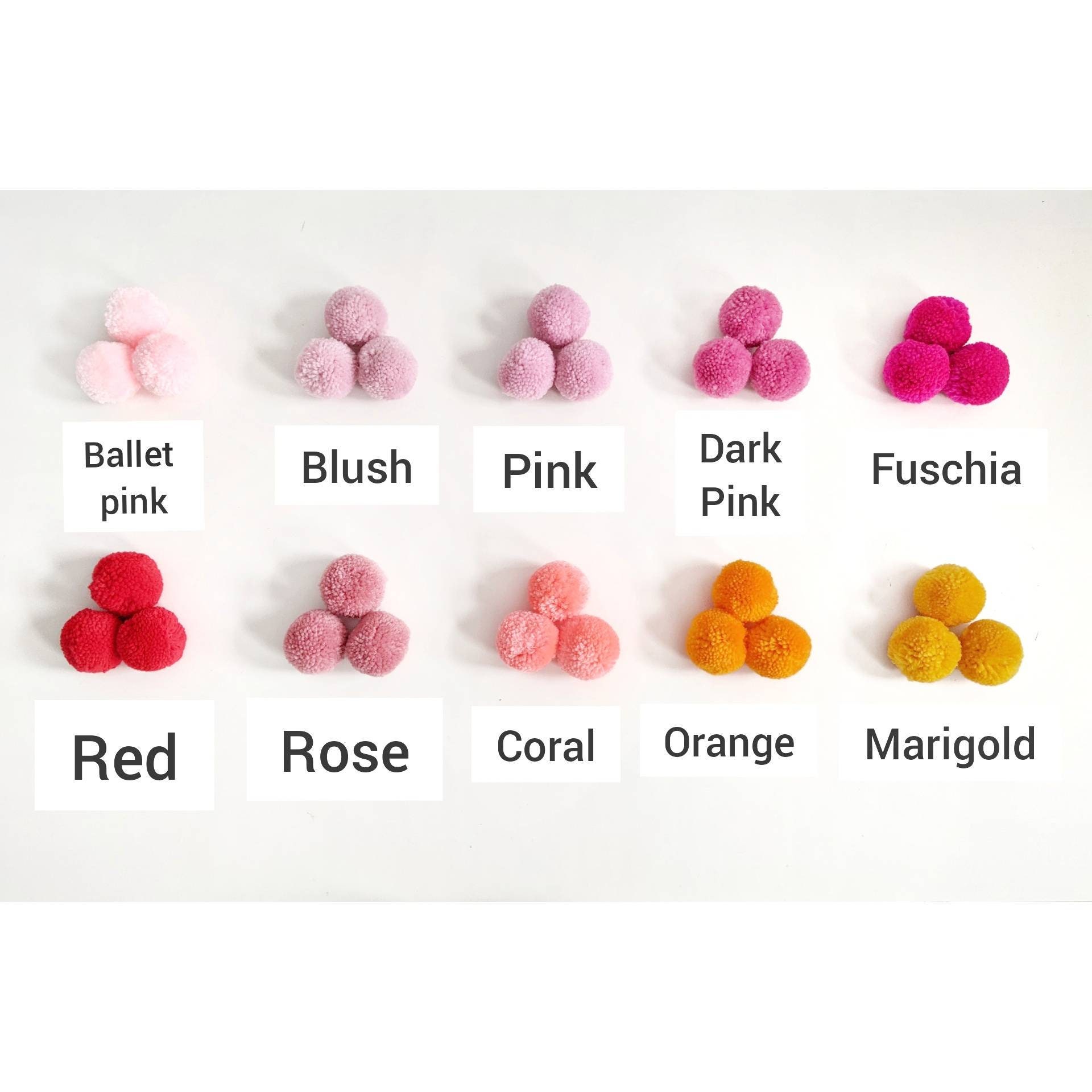 Large Pom Poms Pom Poms Pink Pom Poms Pom Poms for Crafts - Etsy Canada