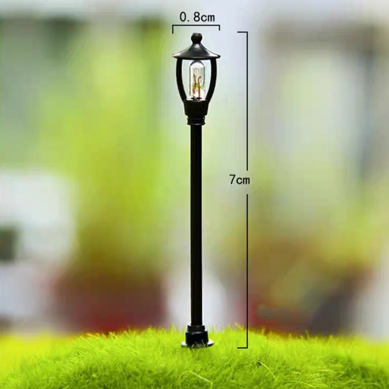 Miniature Fairy Tiny Steps Street Lamp and House Garden DIY - Etsy