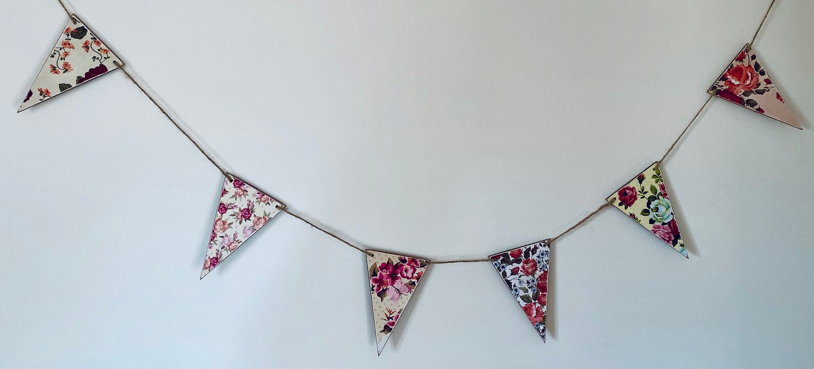 Handmade Floral Bunting Hanging Decoration | Etsy