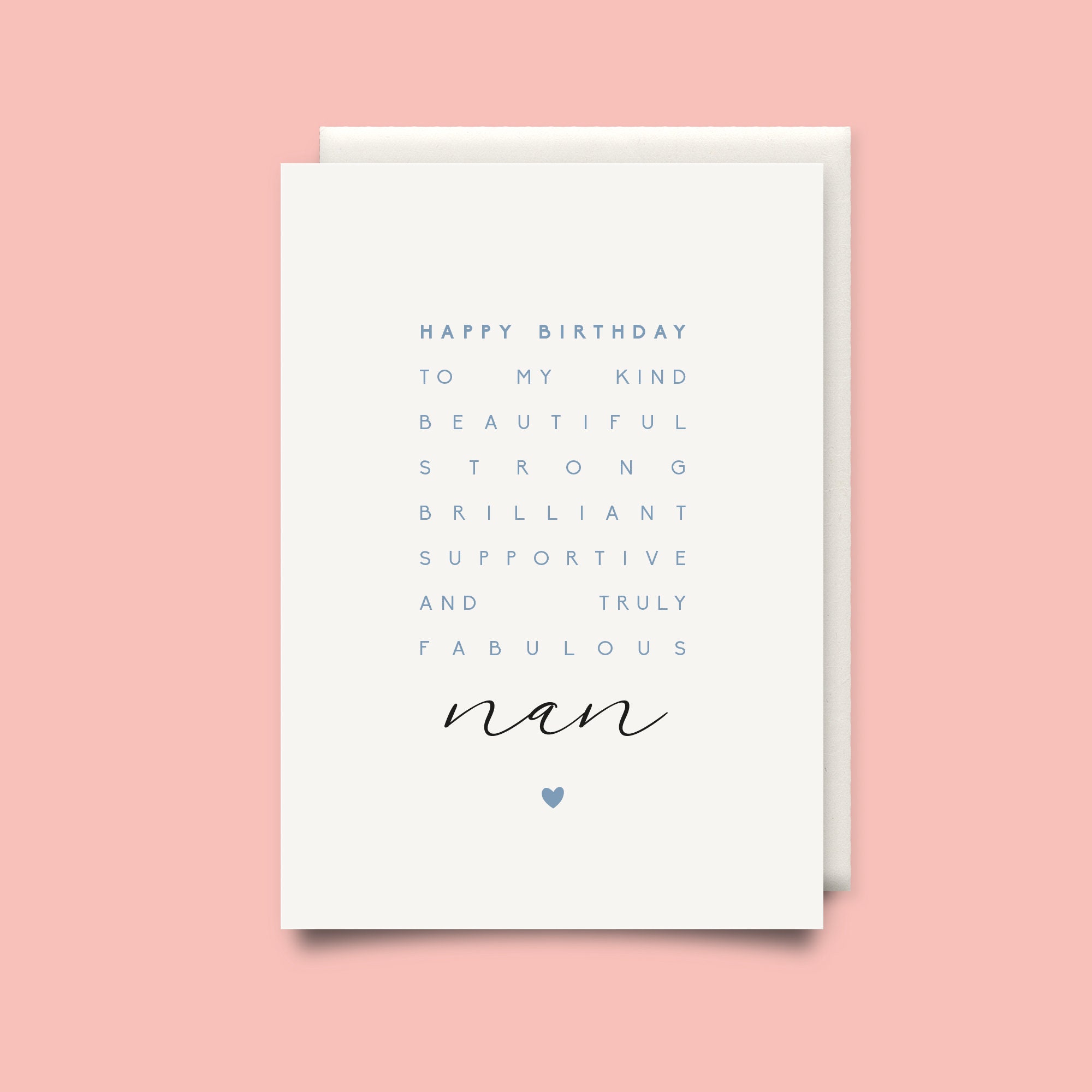 Happy Birthday to My Nan Poem Card Nanny Birthday Card Funny Nanny Card ...