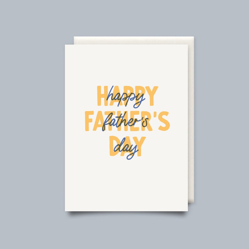Happy Fathers Day Greeting Card Father's Day Card - Etsy