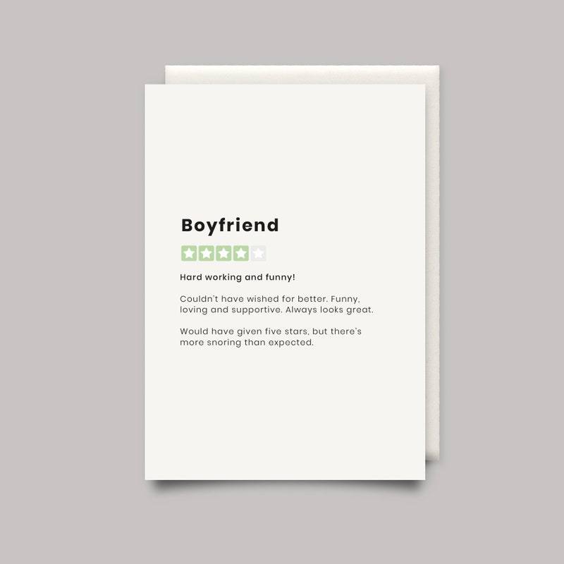 Funny Boyfriend Card - Etsy