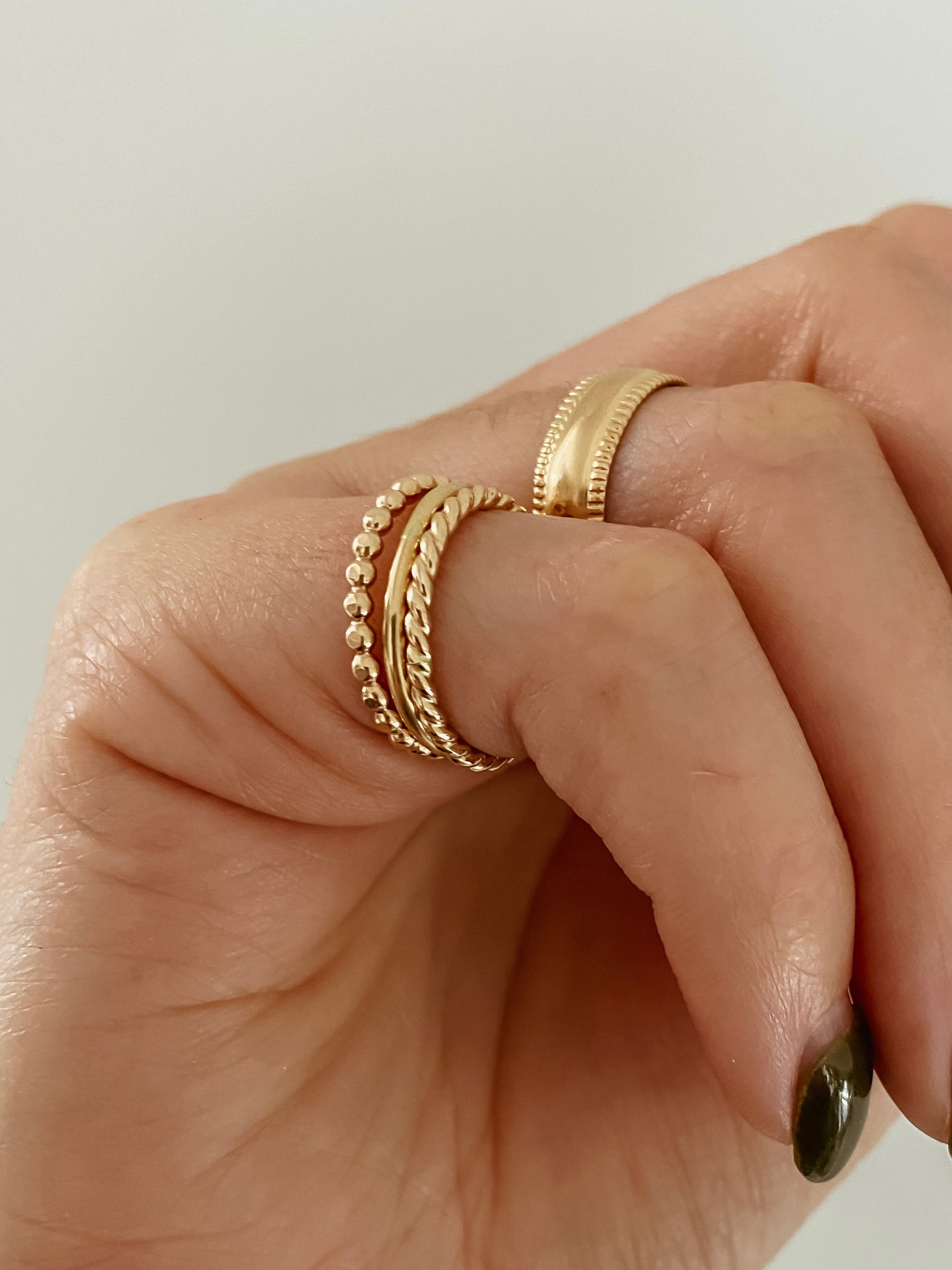 14k Gold Filled Stacking Ring Set - Etsy