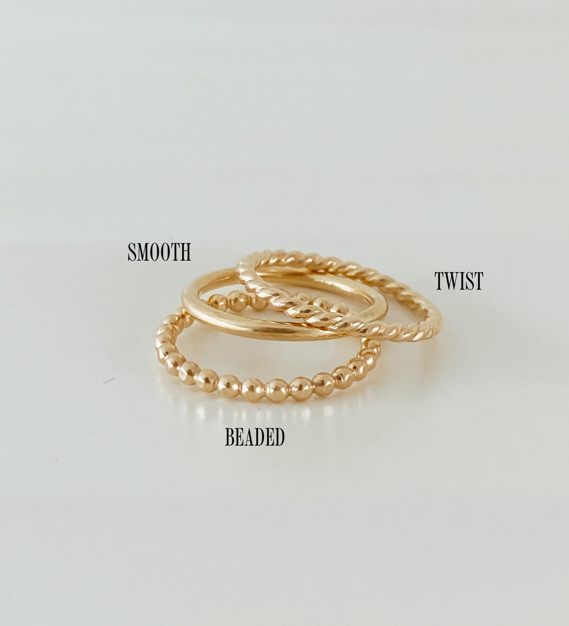 14k Gold Filled Stacking Ring Set - Etsy