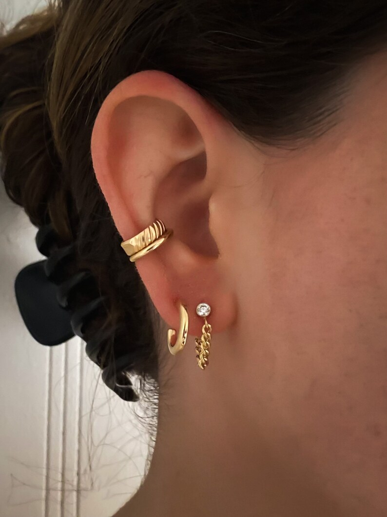 Gold Edge Ear Cuff 14k Gold Filled Ear Cuff No Piercing 3 Mm - Etsy