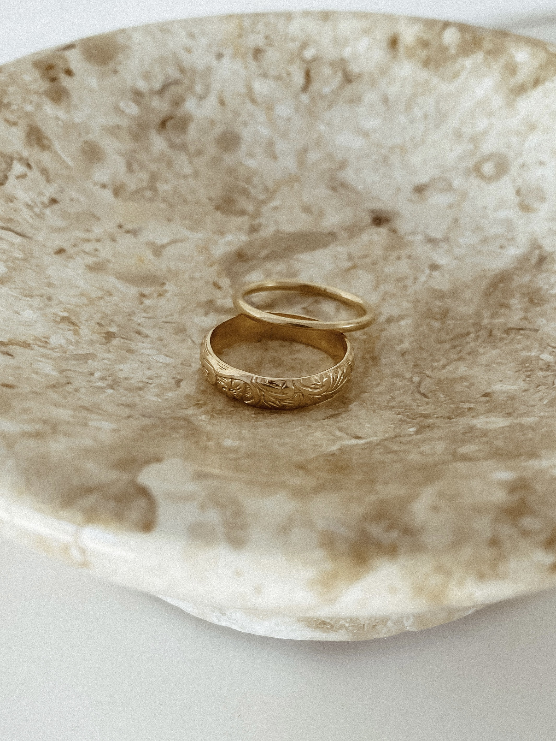 Gold Floral Ring Set 14k Gold Filled Stacking Rings Jewelry - Etsy