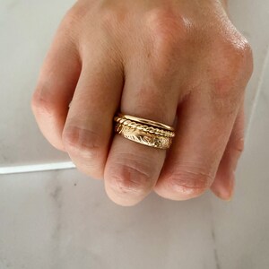 Thin Gold Ring Stacking Set Minimalist Design Dainty Jewelry Gift Idea ...