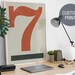 Typography Number Print, Mid-century Modern Art Print. - Etsy