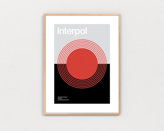 Interpol Reimagined Gig Poster Mid-Century Modernist Art | Etsy