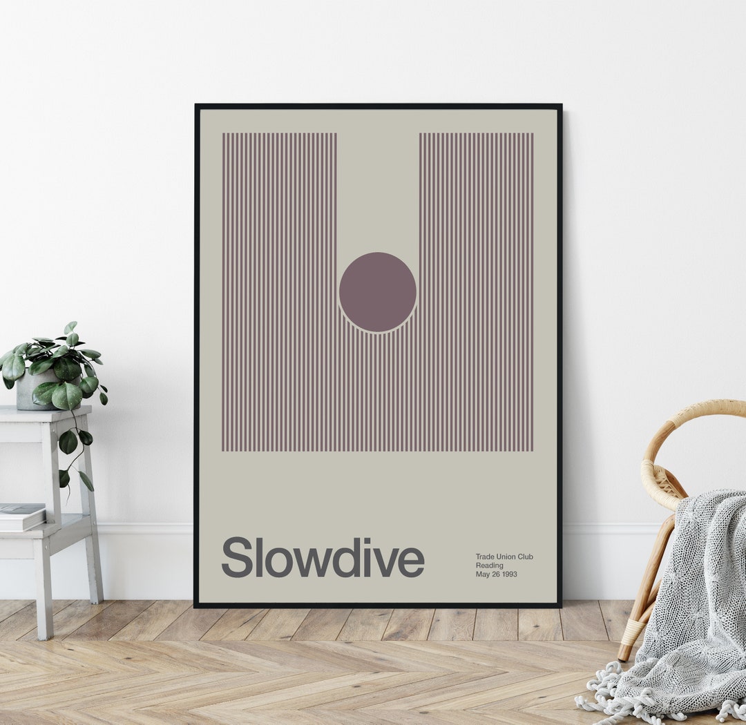 Slowdive Reimagined Gig Poster, Mid-century, Modernist Art Print, Music ...