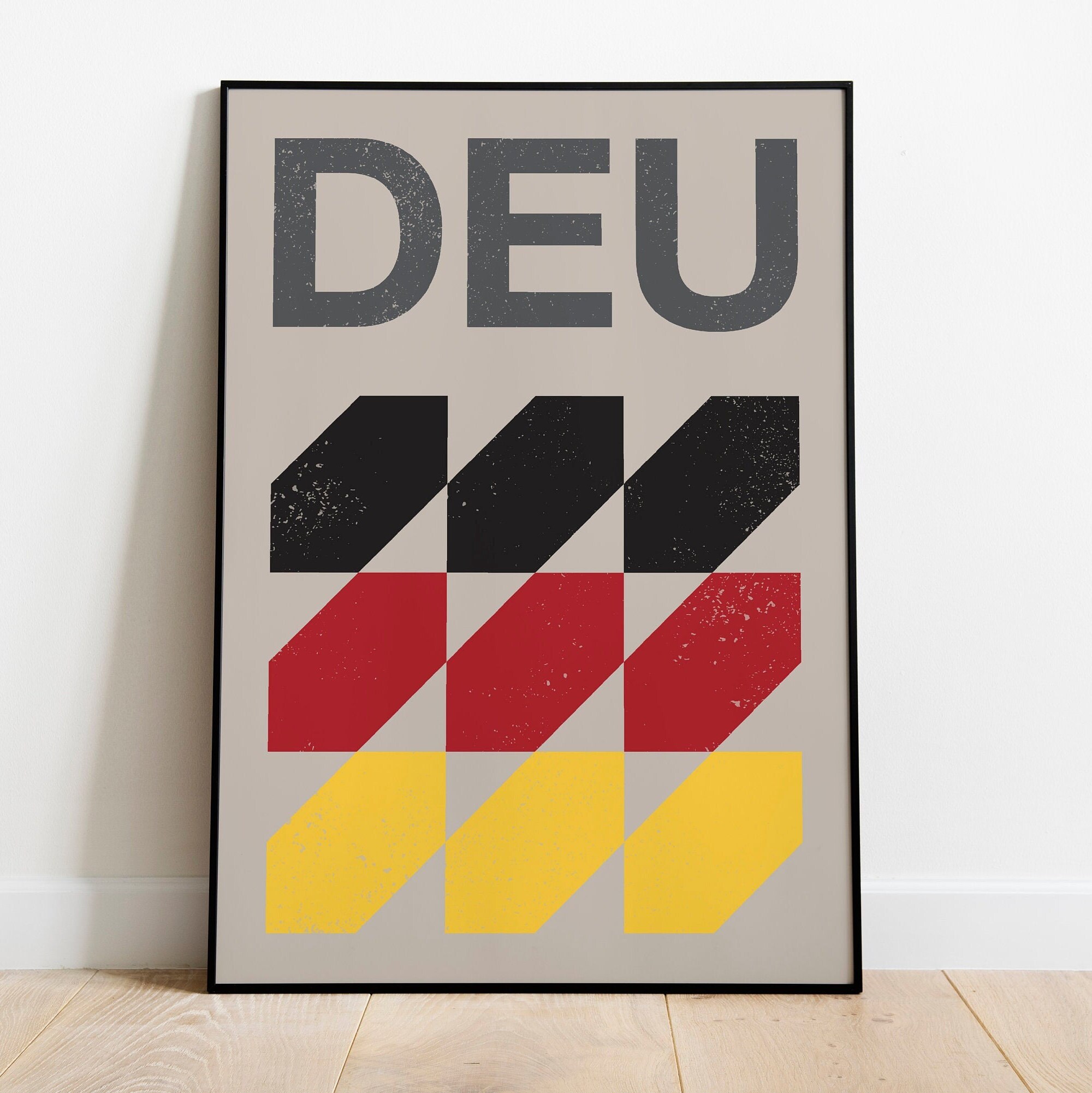 Germany Flag Mid-century Art Print, Travel Poster Print, Minimalist ...