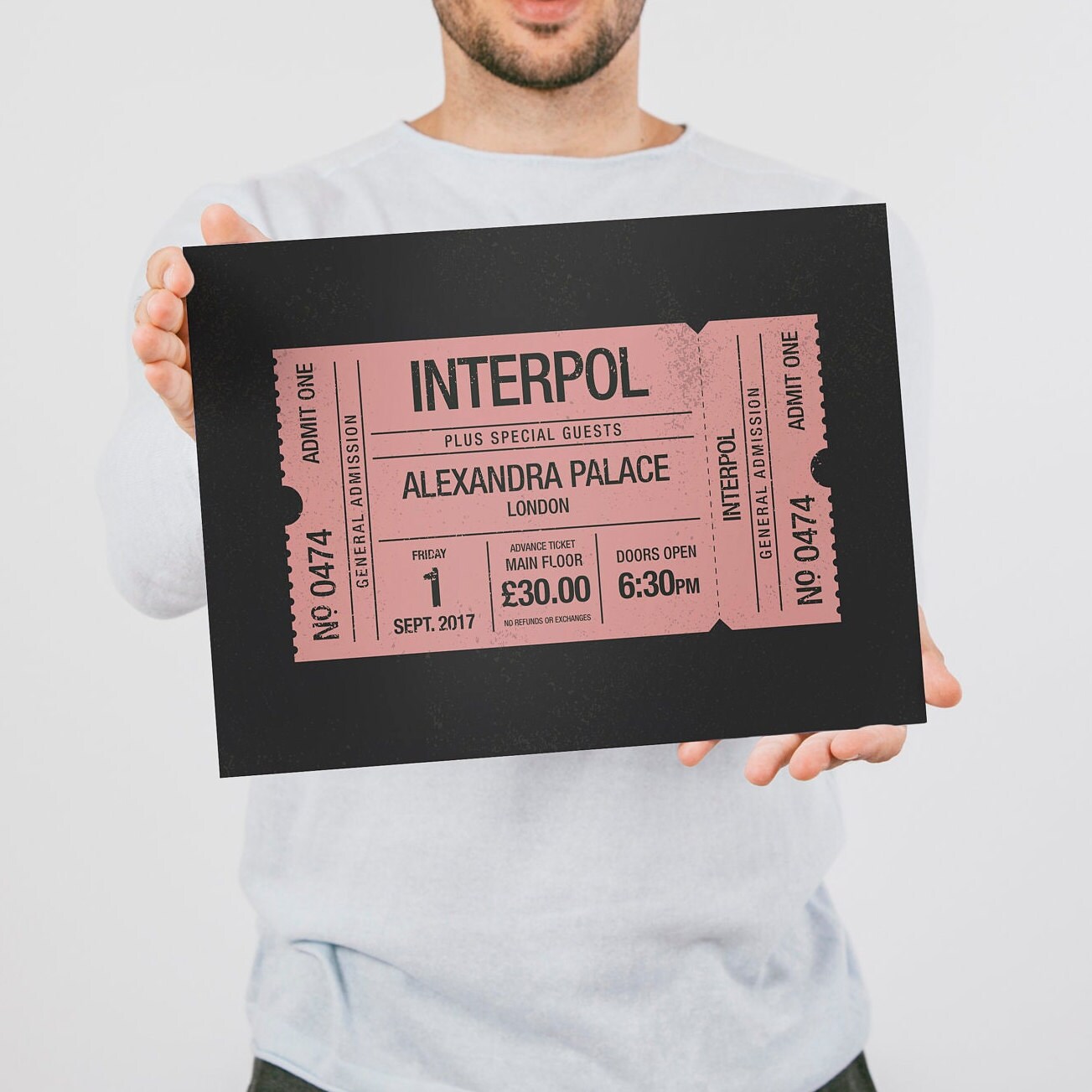 Concert / Gig Ticket Poster Print. Personalised to Feature Your ...