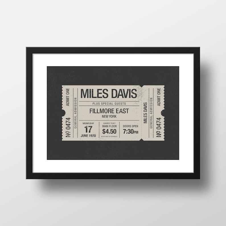 Concert / Gig Ticket Poster Print. Personalised to Feature - Etsy