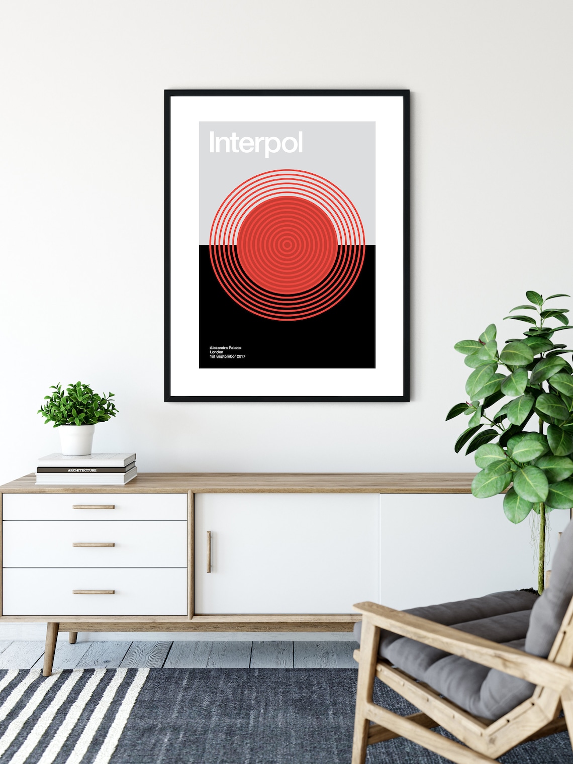 Interpol Reimagined Gig Poster Mid-Century Modernist Art | Etsy