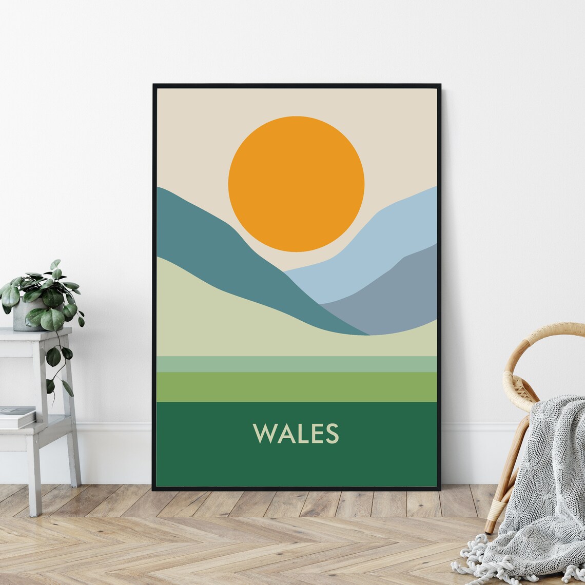 Wales Mid-century Art Print Travel Poster Print Welsh | Etsy