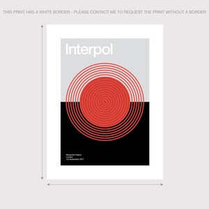 Interpol Reimagined Gig Poster Mid-Century Modernist Art | Etsy