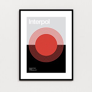 Interpol Reimagined Gig Poster Mid-Century Modernist Art | Etsy