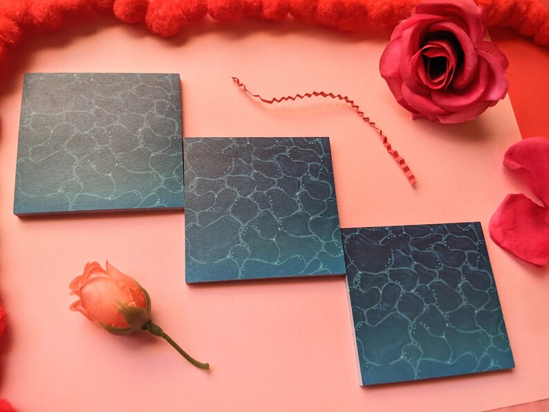 Ocean Water Sticky Notes: 3x3 in Notepad - Etsy