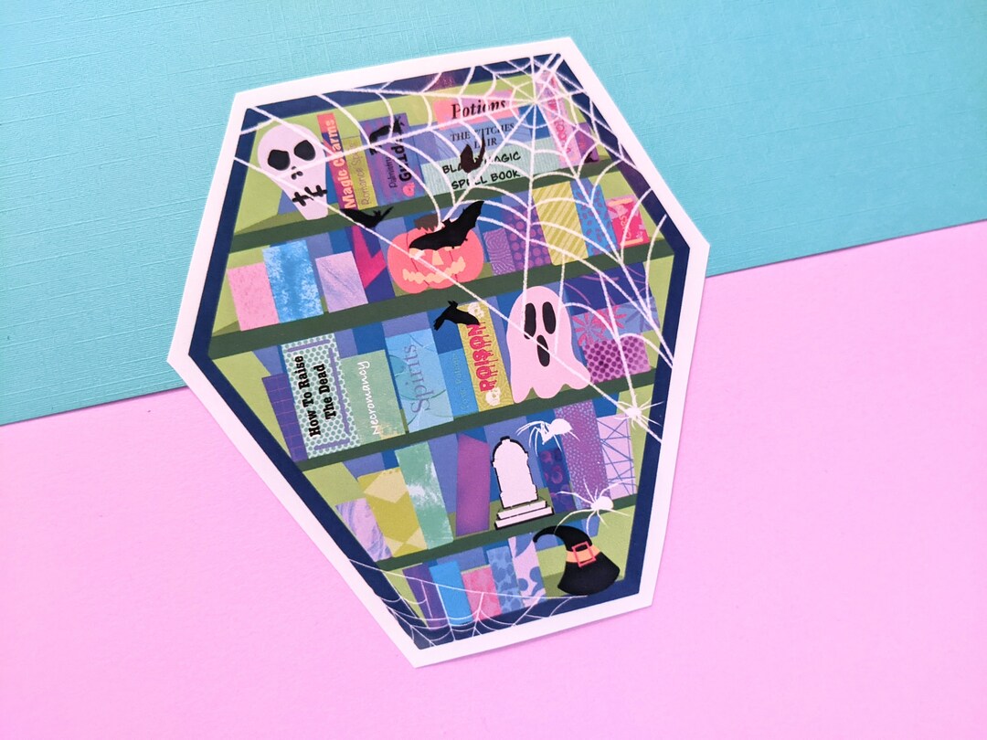 Coffin Shaped Book Case Sticker Book Case Sticker Coffin Shaped Book ...