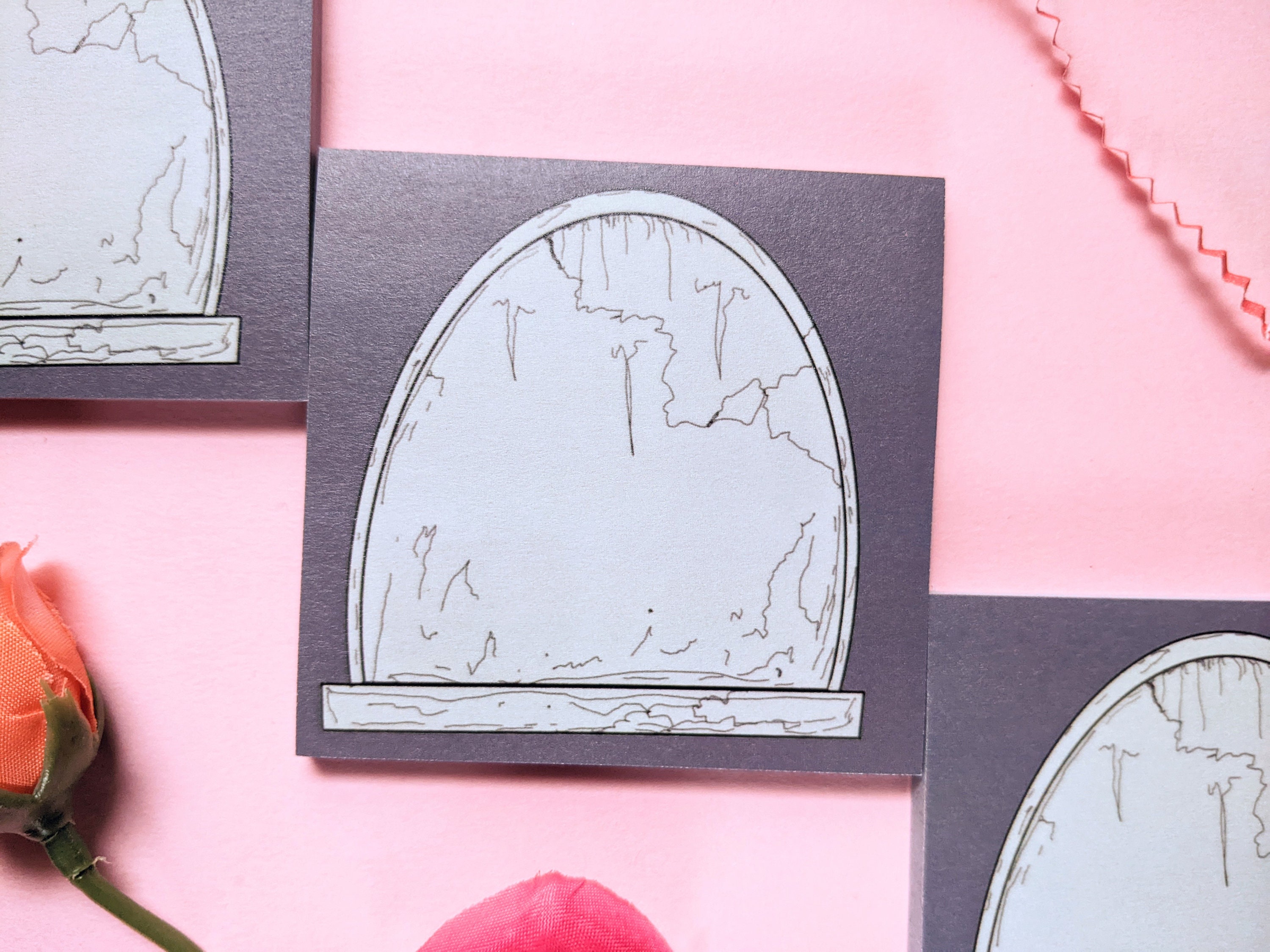 Gray Headstone Post It Notes Goth Sticky Notes Tombstone Sticky Notes ...