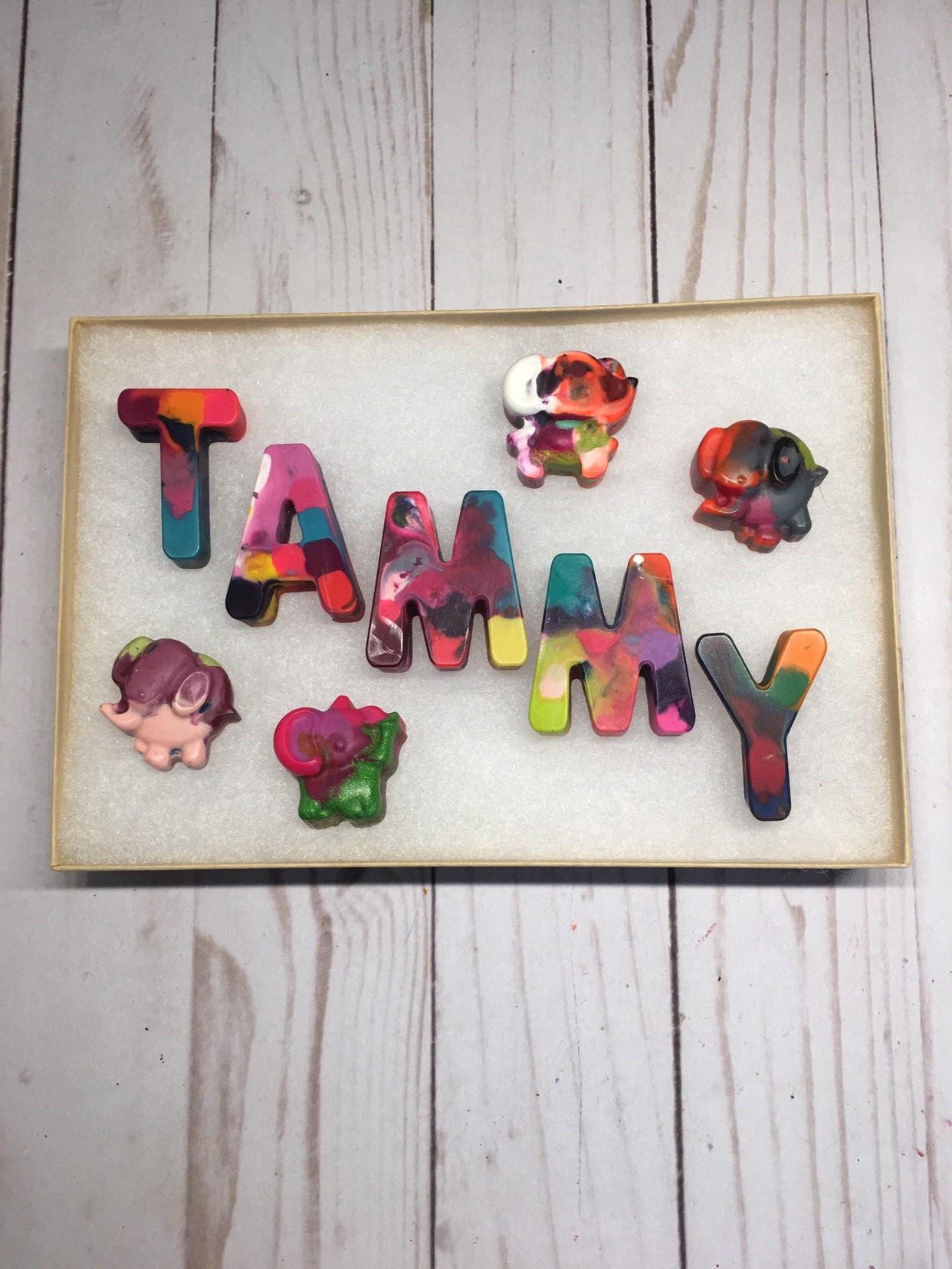 Personalized Crayons Elephant Crayons Rainbow Crayons Gifts | Etsy