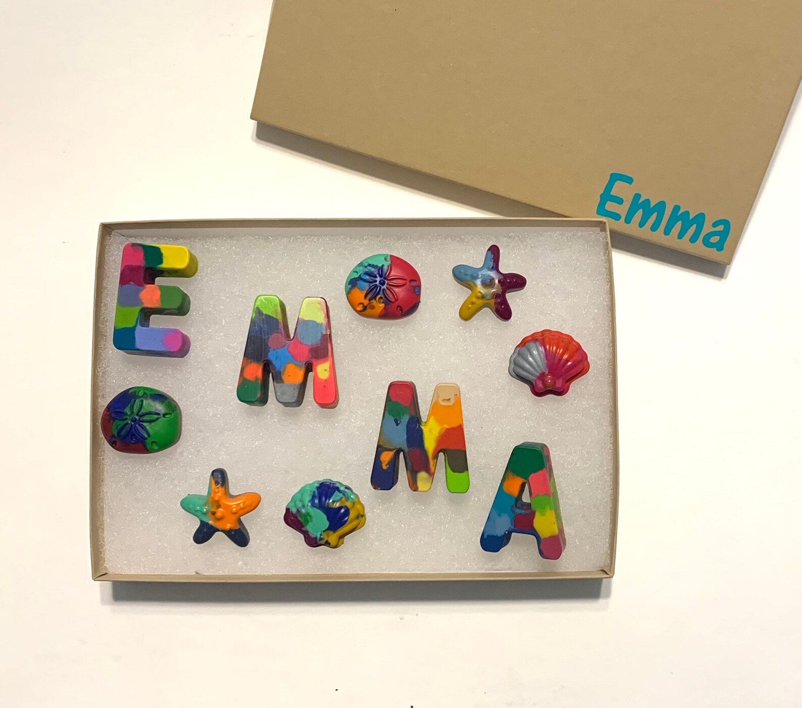 Kids Name Crayons With Sea Life Crayons Back to School - Etsy