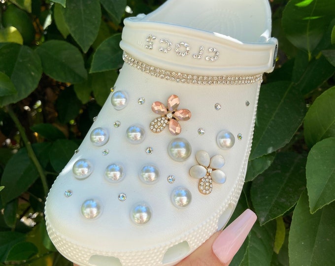 Custom Crocs, Classic Clog, Swarovski Crystals and Floral ...