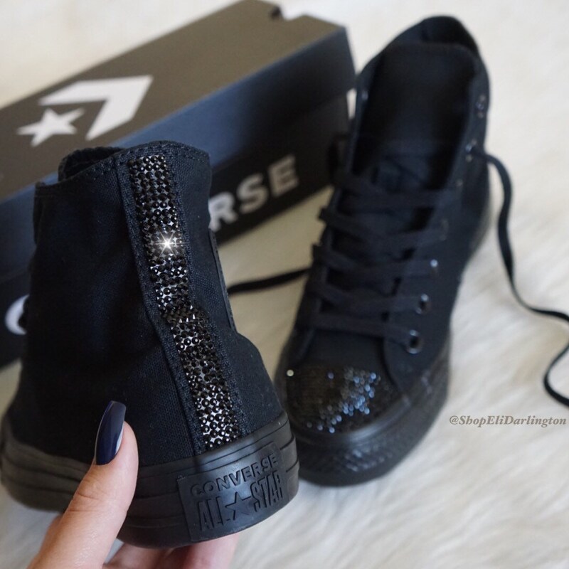 Black Converse - Etsy