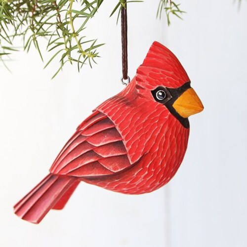 Bird Wood Carved cardinal | Etsy