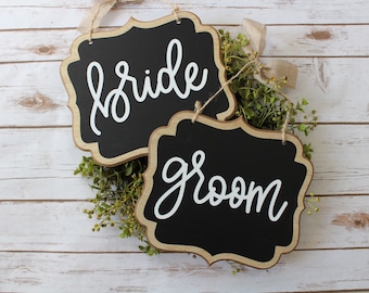 Bride and groom sign | Etsy