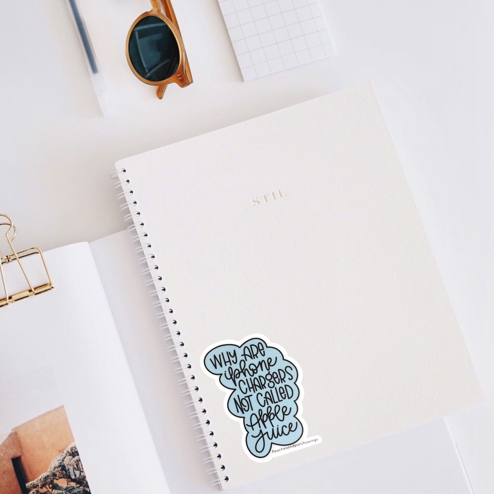 Funny Sticker Blue Sticker Iphone Sticker Apple Juice - Etsy