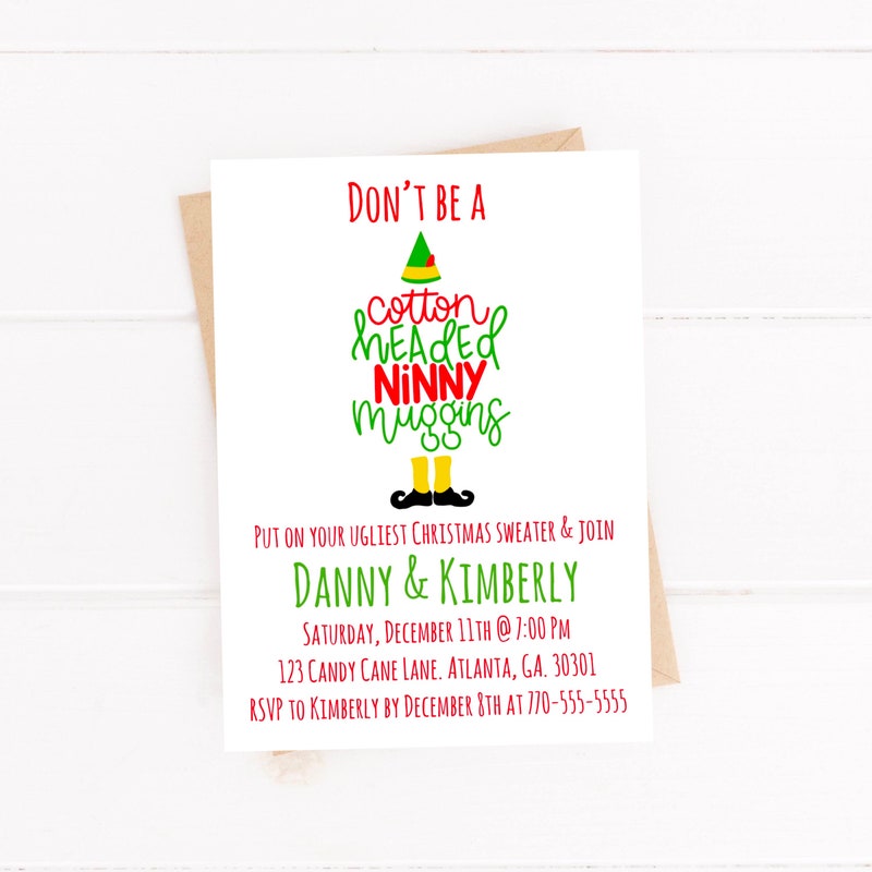 Elf Invitation - Etsy