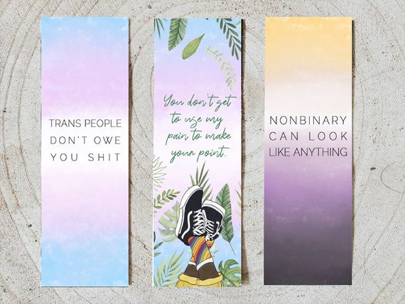 Felix Ever After Trans Nonbinary Inspired Bookmarks - Etsy