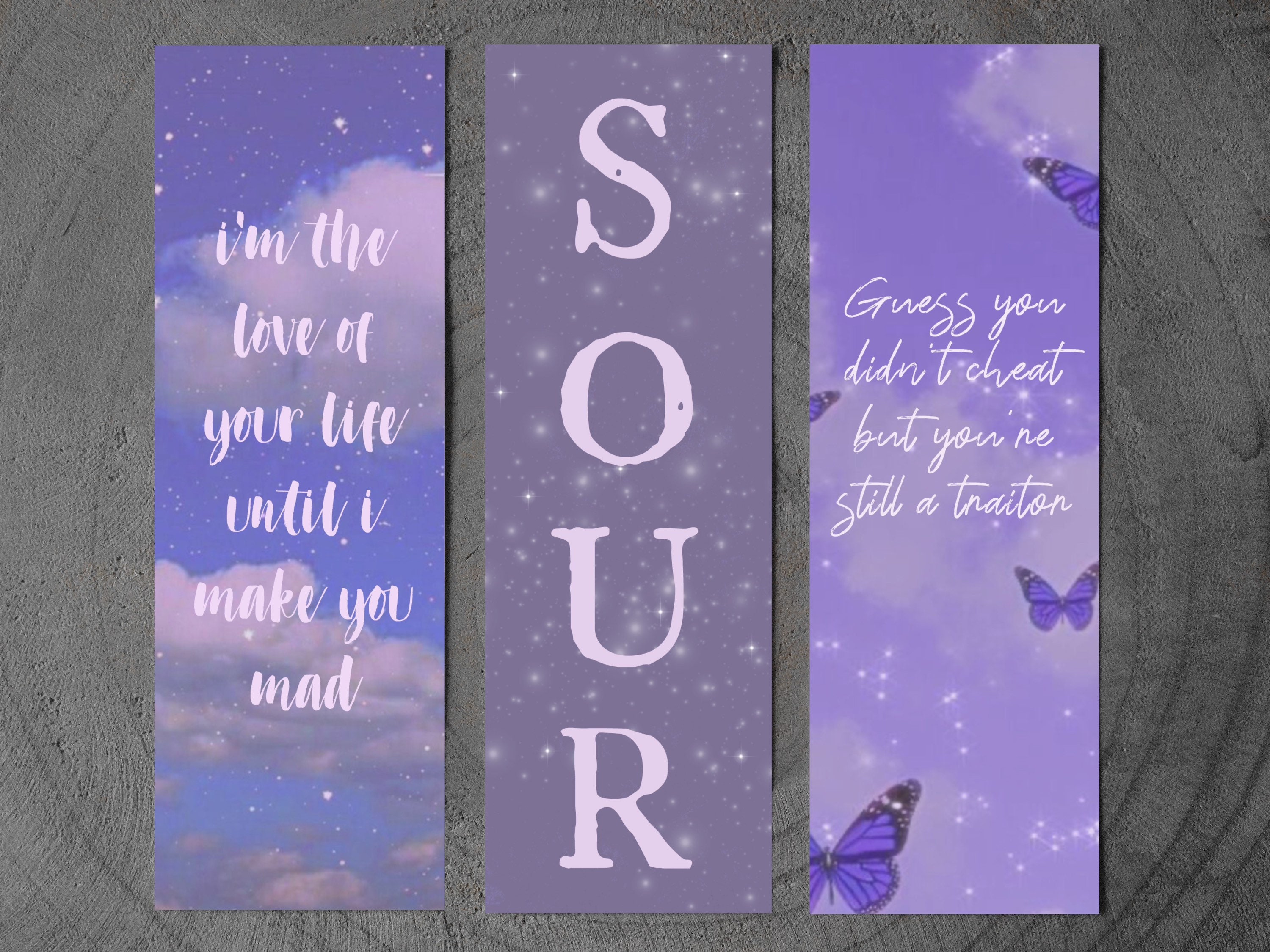 Olivia Rodrigo Inspired Bookmarks - Etsy