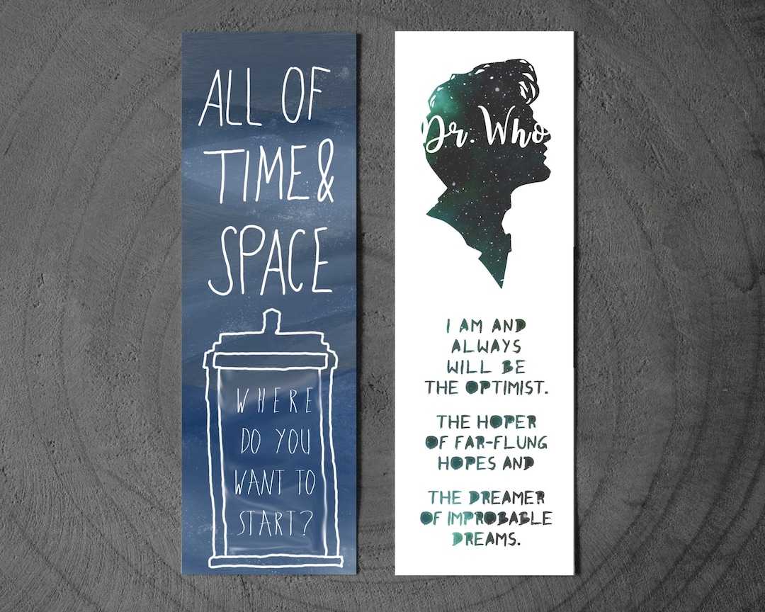 Dr. Who Inspired Bookmarks - Etsy