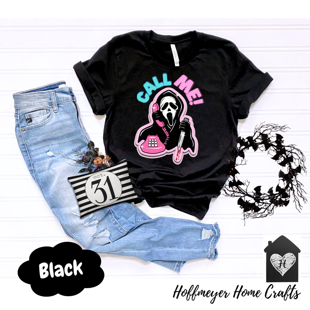 Call Me Ghost Face Scream Funny Halloween Shirt - Etsy