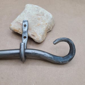 Rustic Hand Forged Iron Curtain Rod Window Treatment - Etsy