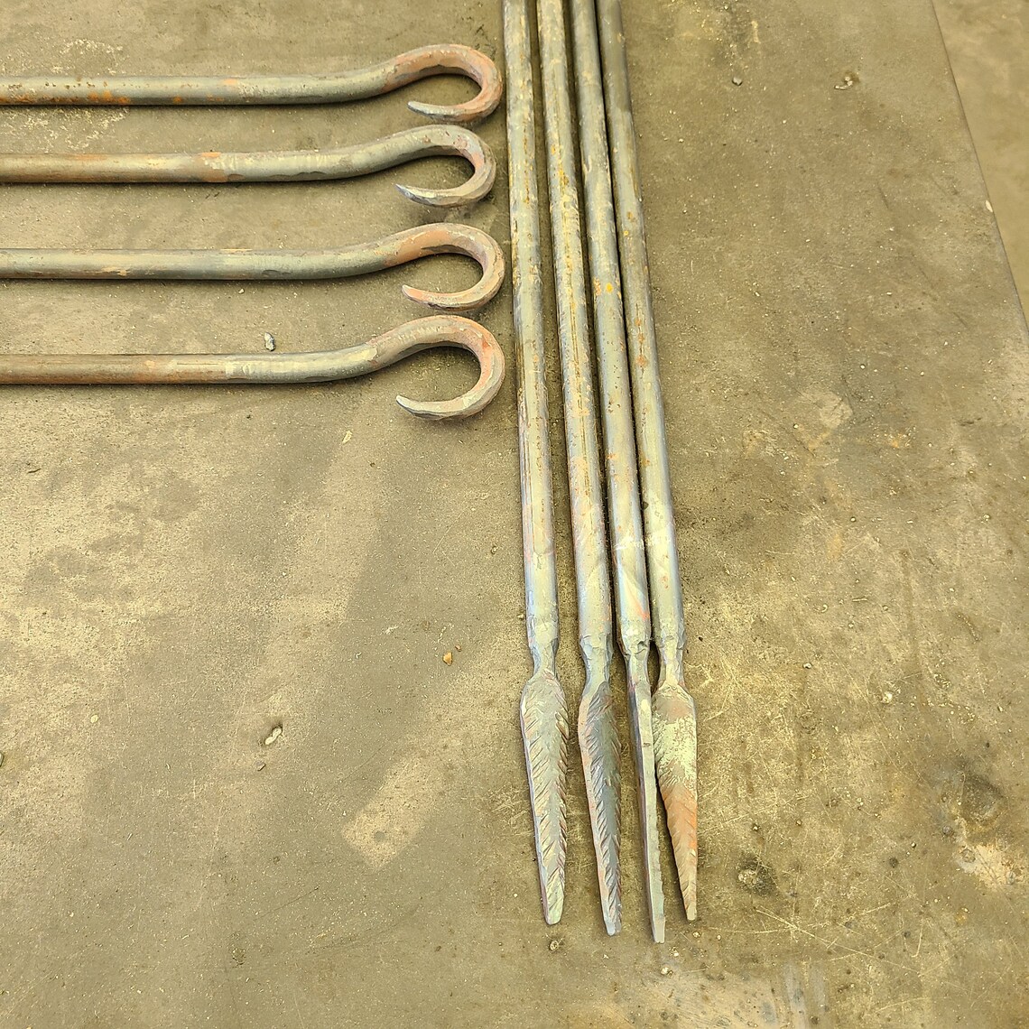 Rustic Hand Forged Iron Curtain Rod Window Treatment - Etsy