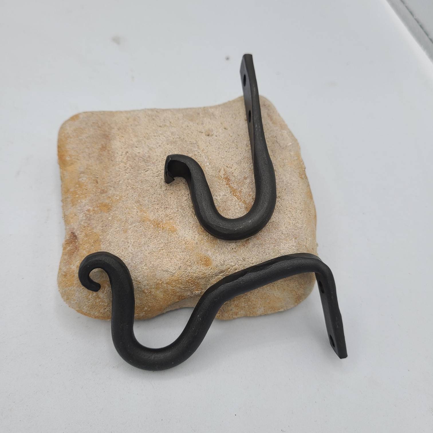 Rustic Hand Forged Iron Curtain Rod Window Treatment - Etsy