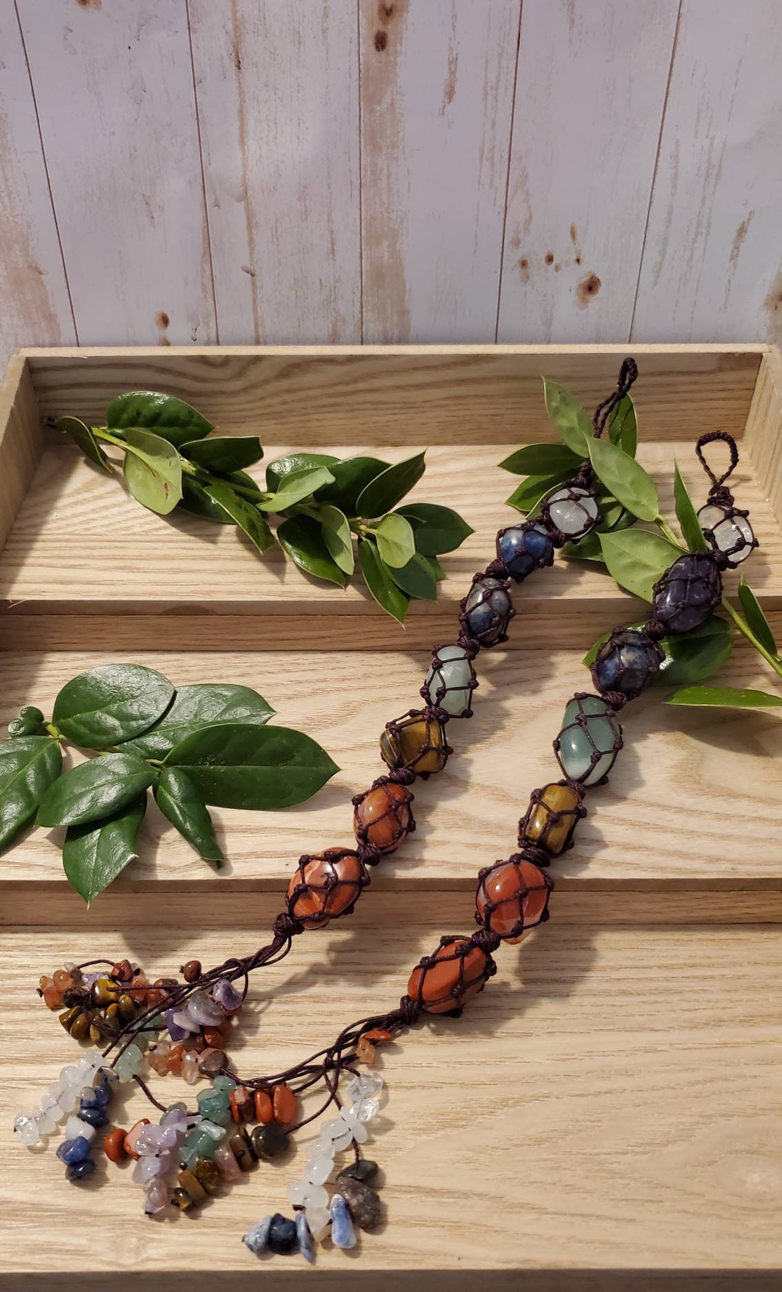 7 Chakra Crystal Stone Hanger: Natural Gemstone Car Charm - Etsy