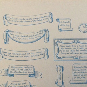 Victorian Motto Sheet, Early 1800s Printed Mottos for Valentines ...