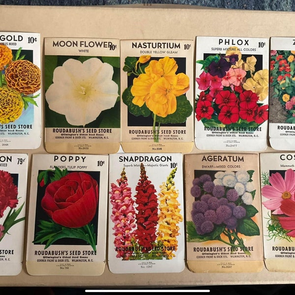 Floral Seed Packets - Etsy