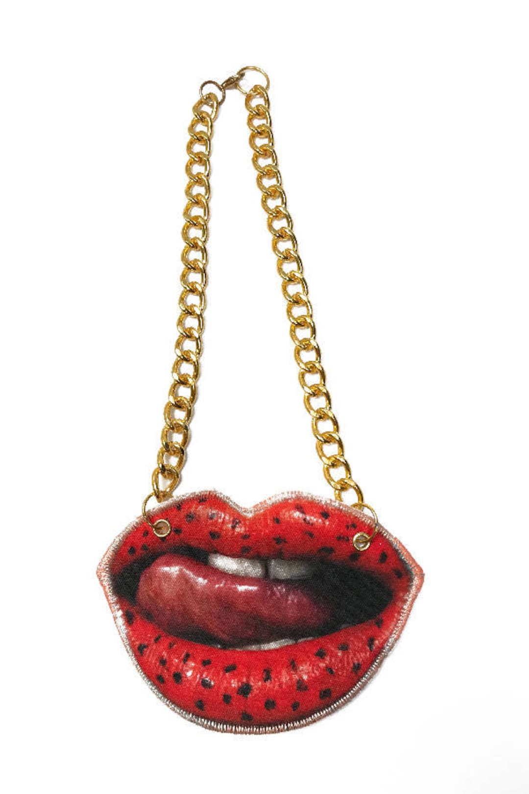RED LIPS NECKLACE - Etsy