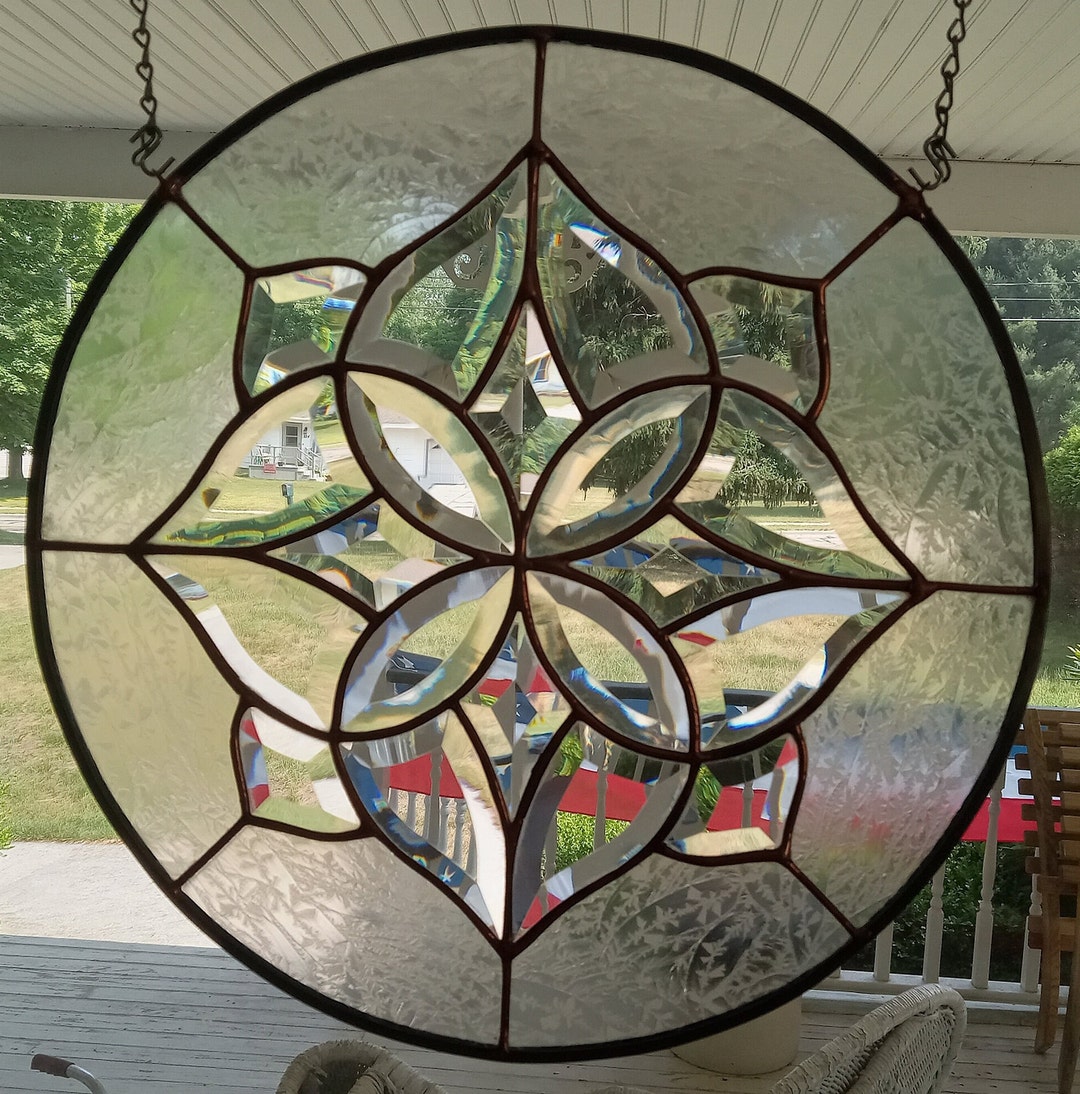 Beveled Glass Circle - Etsy