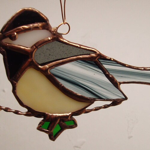 Stained Glass Lamp Chickadee Birdhouse Swag PDF Instructions - Etsy