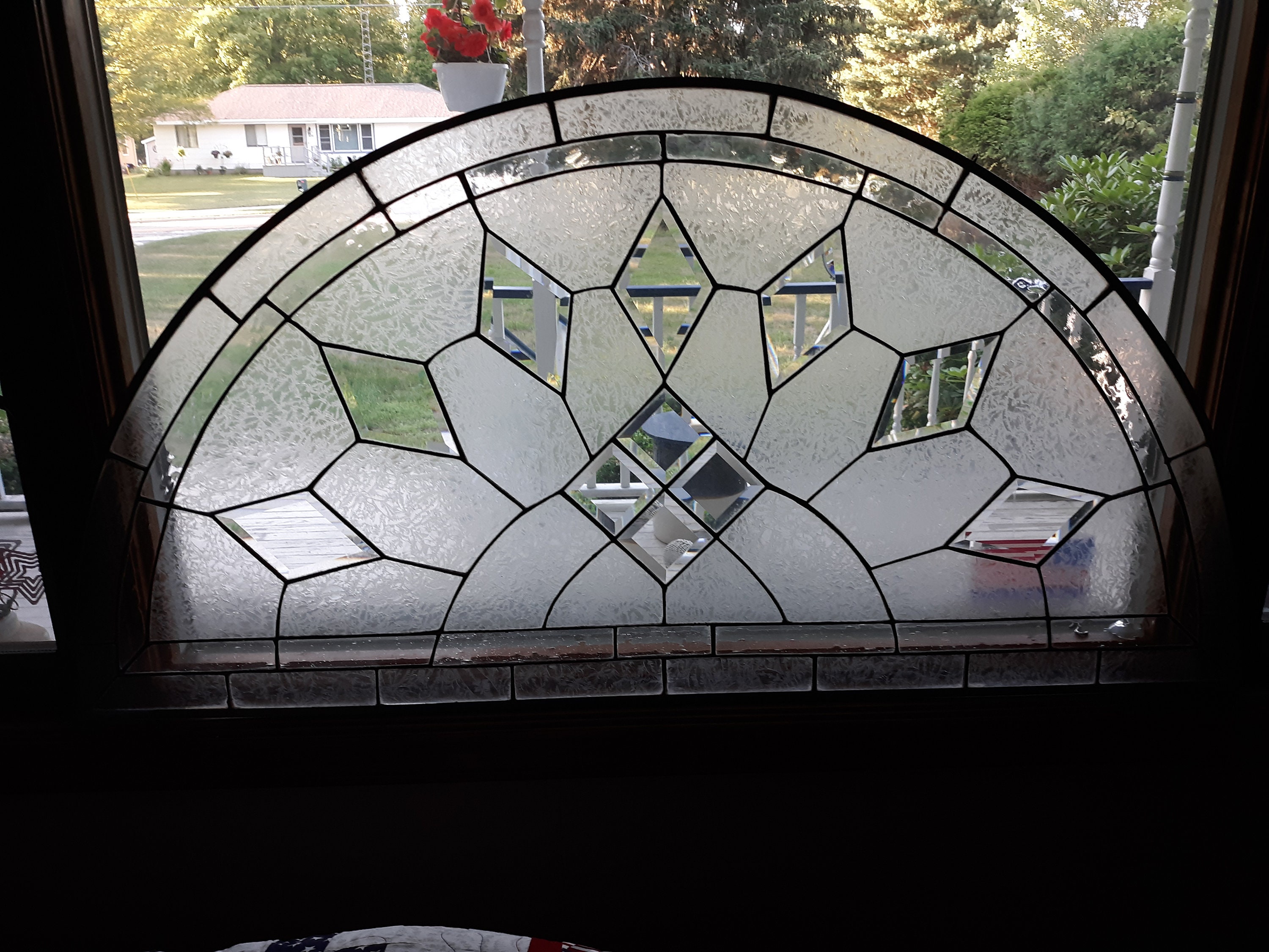Beveled Glass Half Circle - Etsy