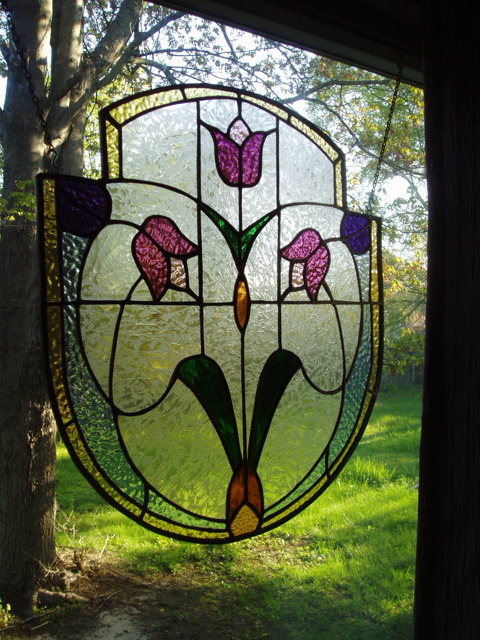 Victorian Stained Glass Beauty-19x18 - Etsy