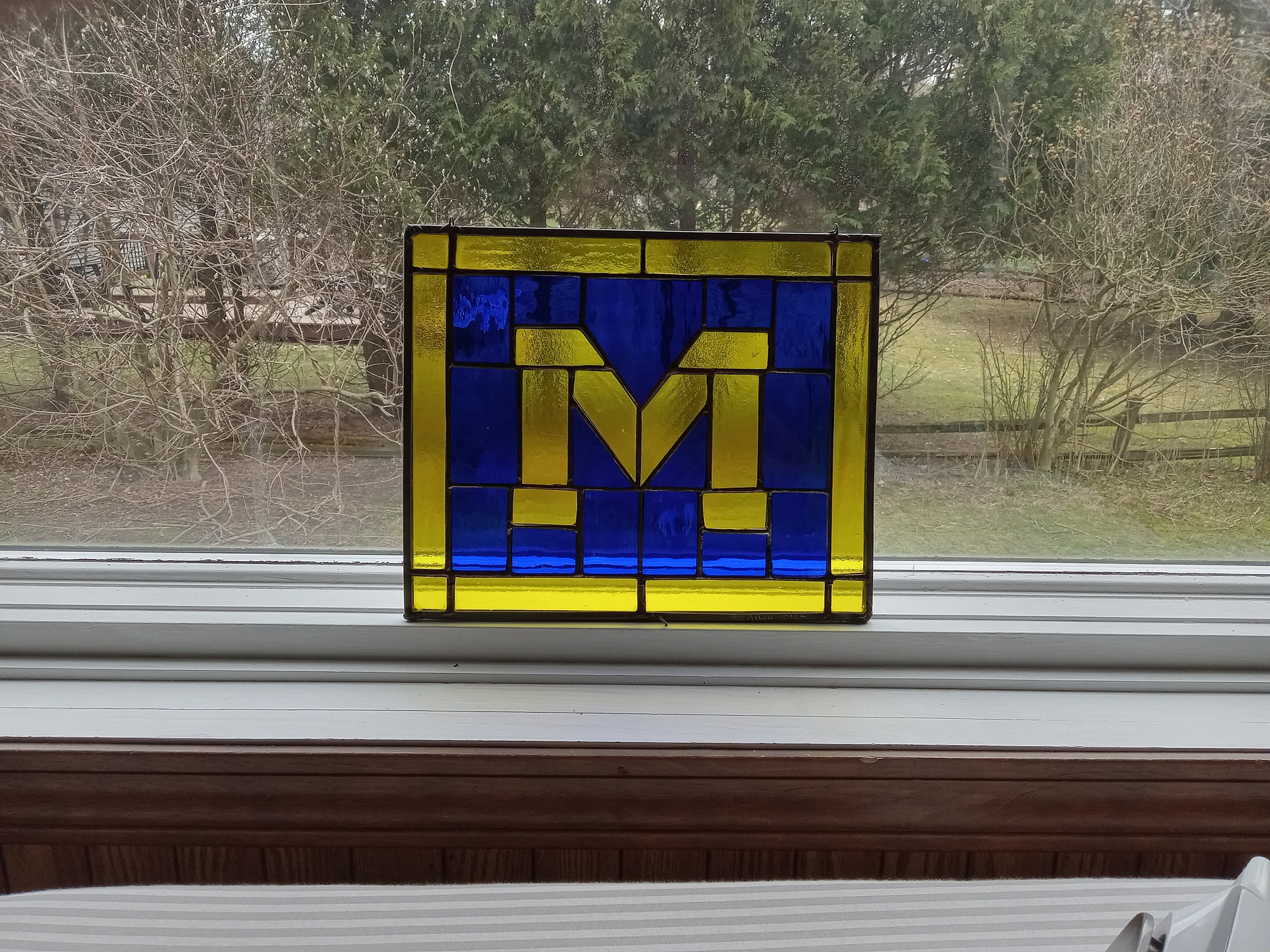 Stained Glass 'M' - Etsy