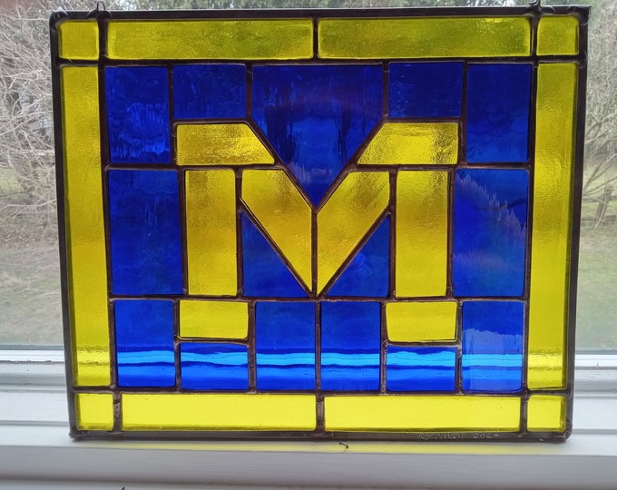 Stained Glass 'M' - Etsy